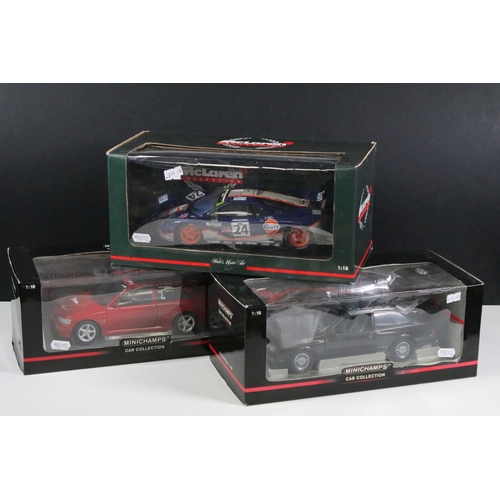 Three boxed Paul's Model Art Minichamps 1/18 diecast models to include ...