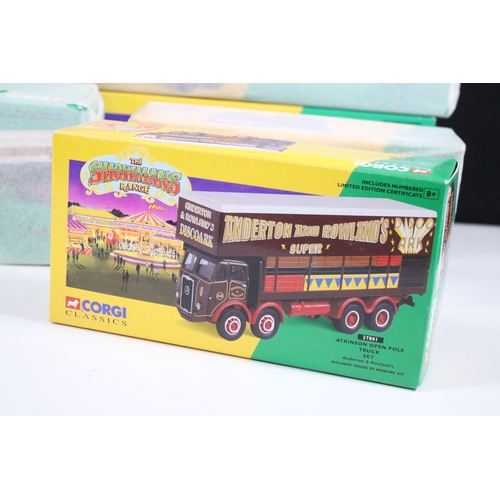 12 Boxed Corgi The Showman's Range diecast models to include 09901 ERF ...