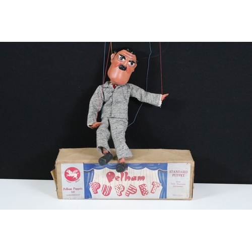 Boxed Pelham Puppets SL Harris Tweed puppet in brown box, strings ...