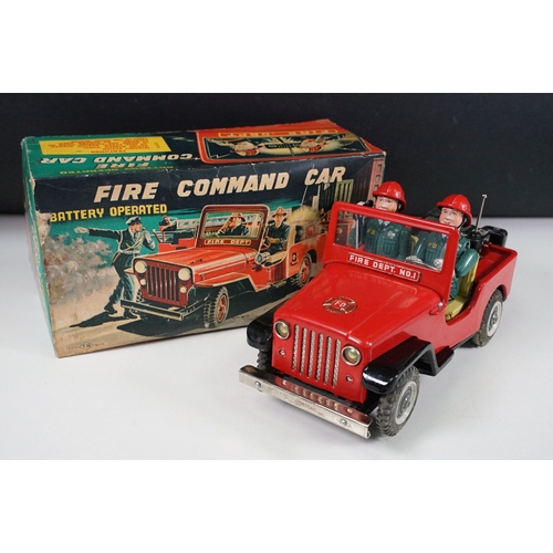 Boxed Japanese TN Toys Nomura Battery Operated Fire Command Car tin ...