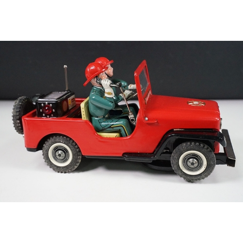 Boxed Japanese TN Toys Nomura Battery Operated Fire Command Car tin ...