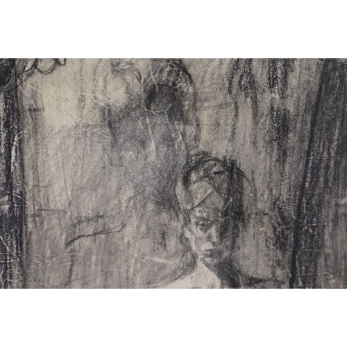 Emma Sergeant (b. 1959) 'Self Portrait III', pencil on paper, signed to ...