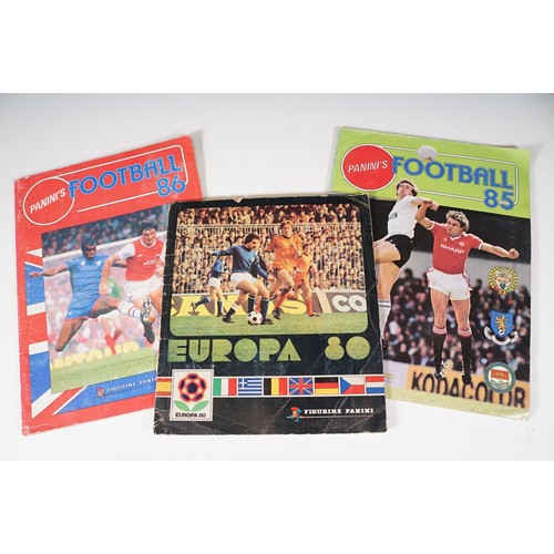 Collection of mostly 1980s football sticker albums to include Panini's ...