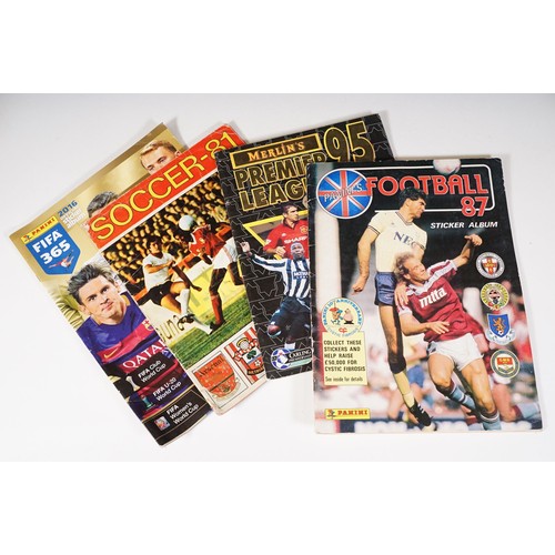 Collection of mostly 1980s football sticker albums to include Panini's ...