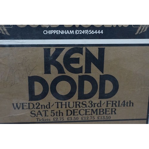 Signed Ken Dodd poster for Gold Diggers club Chippenham. Poster also ...