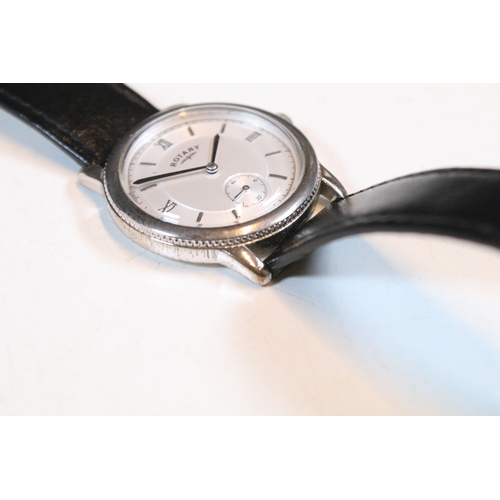 Three rotary wrist watches, one with sterling silver casing (1 box)