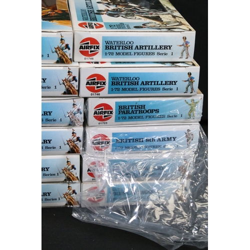 31 Boxed 1/72 Airfix plastic military figures to include 6 x Waterloo ...