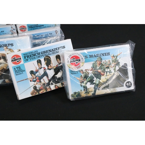31 Boxed 1/72 Airfix plastic military figures to include 6 x Waterloo ...