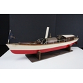 Steam Engine - Model live steam boat with horizontal boiler and moving ...
