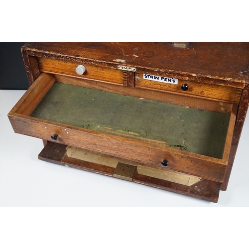 Antique Emir, London wooden 5 drawer engineers chest, or toolmakers ...