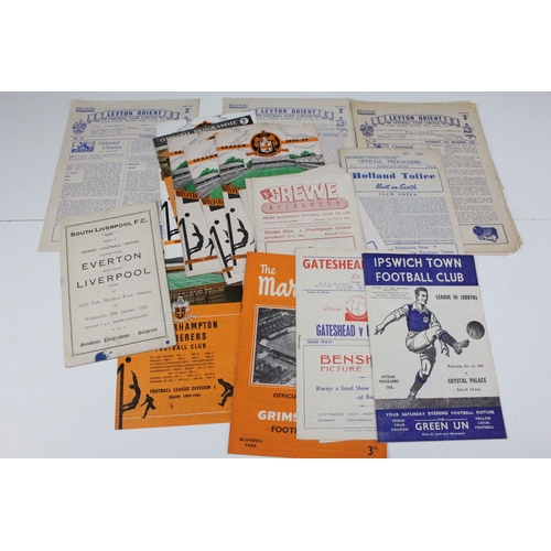 Around 80 1950s football programmes featuring various clubs to include ...