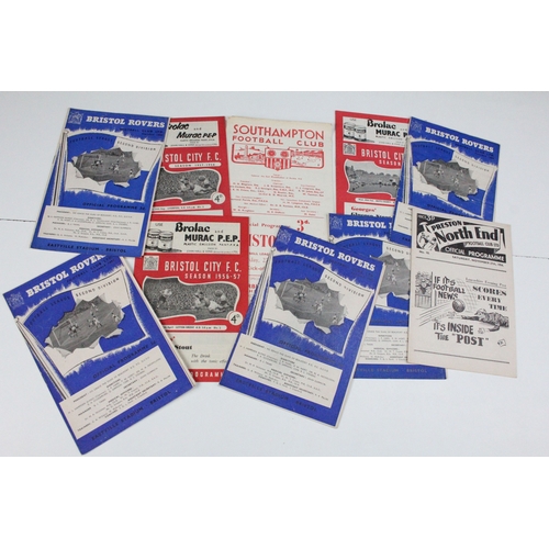 Around 80 1950s football programmes featuring various clubs to include ...