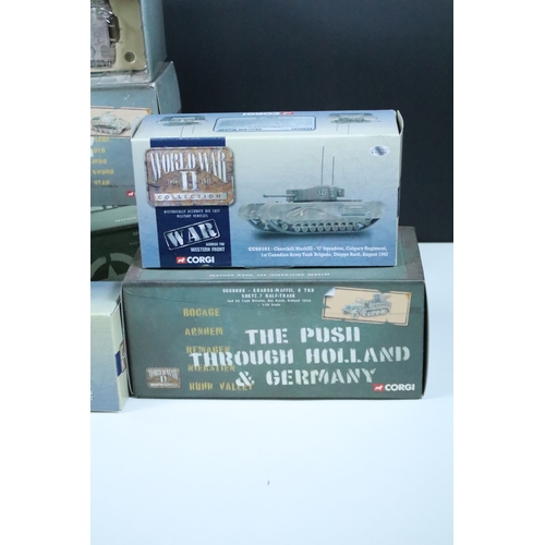 Eight boxed Corgi military related diecast models to include CC60306 ...