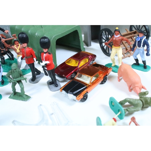 Collection of Timpo plastic figures featuring Cowboys And Indians ...