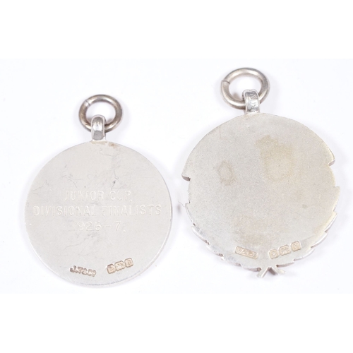 A collection of fully hallmarked sterling silver pocket watch fob ...