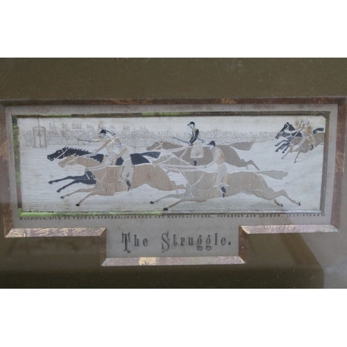 Four stevengraphs, by Thomas Stevens, comprising: The Struggle, The ...