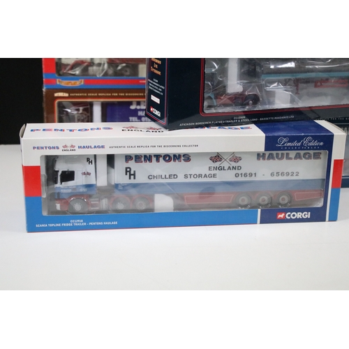 Ten boxed Corgi heavy haulage diecast models to include CC12918 Pentons ...