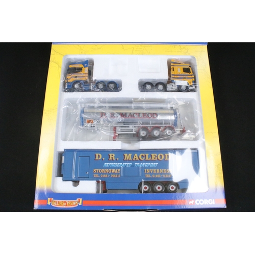 Three boxed Corgi heavy haulage diecast model sets to include CC99147 H ...