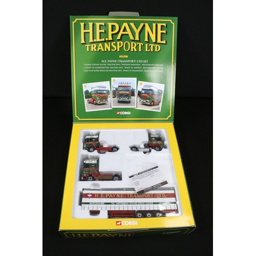 Three boxed Corgi heavy haulage diecast model sets to include CC99147 H ...