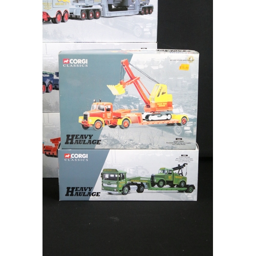 17 Boxed Corgi Heavy Haulage diecast models to include 17701 Pickfords ...