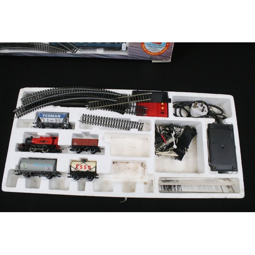 Two boxed OO gauge part electric train sets to include R851 Freight ...