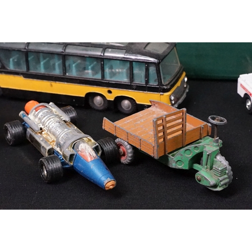 Around 60 Mid 20th C onwards playworn diecast models to include mainly ...