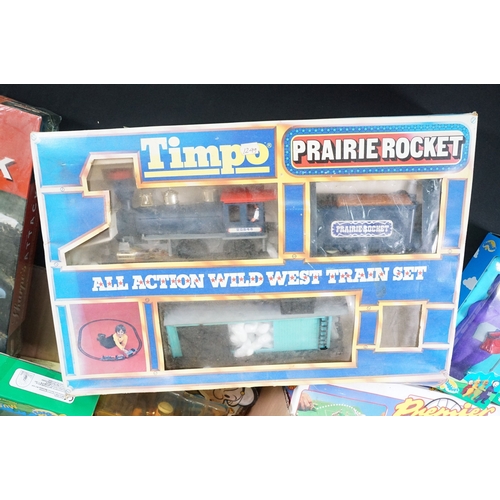 Collection of mixed toys and games to include boxed Timpo The Prairie ...