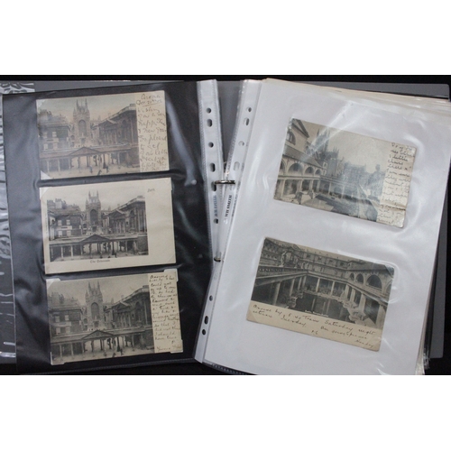 A collection of early 20th century printed and real photo postcards ...