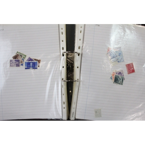A collection of World stamps mounted within five biners to include ...