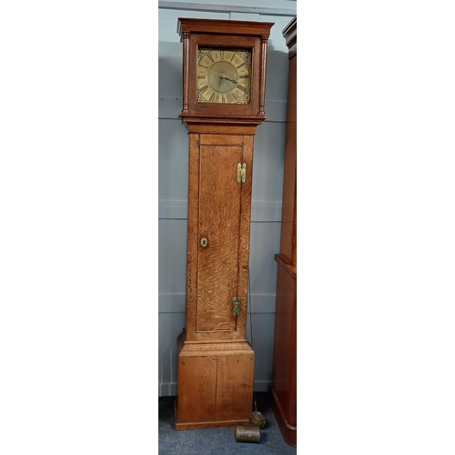 A George III oak longcase clock by Jos. Jackeman on London Bridge with ...