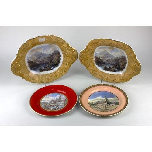 A 19th Prattware 'American market' cabinet plate by F & R Pratt & Co of ...