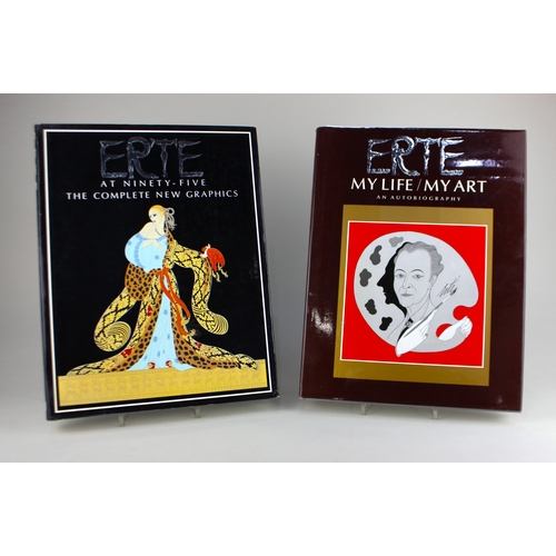 Two hardback books on Erte comprising Erte My Life / My Art An ...