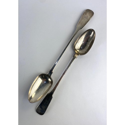 Two William IV Scottish silver Fiddle pattern spoons, by Robert Gray ...