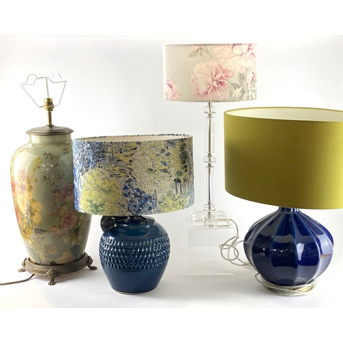 A contemporary ceramic table lamp, by Coach House with turquoise glazed ...