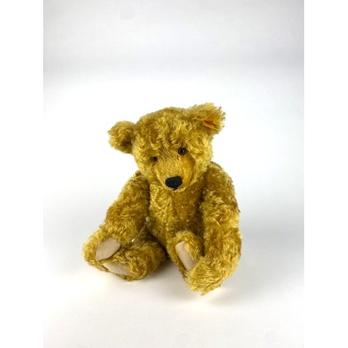 A modern Steiff 'Classic' golden blonde mohair teddy bear 028762, with ...