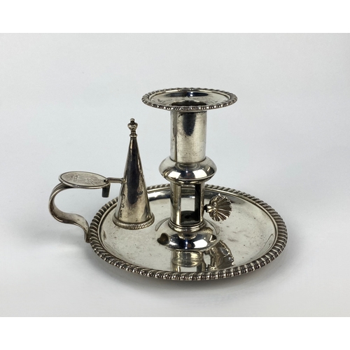 A George IV silver chamberstick, maker William Bateman I, London 1822 ...