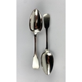 A George IV Irish silver fiddle pattern tablespoon, maker William Cummins, Dublin 1828, together wit