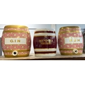 Three ceramic spirit barrels to include a pair for 'Gin' and 'Rum' with ...
