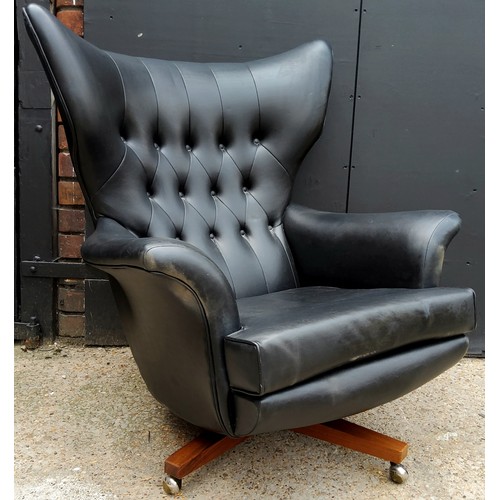 A G-Plan Model 6259 'Blofeld' armchair designed by Paul Conti, black ...