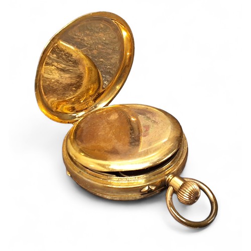 An 18ct gold open faced pocket watch, top winder, unsigned movement ...