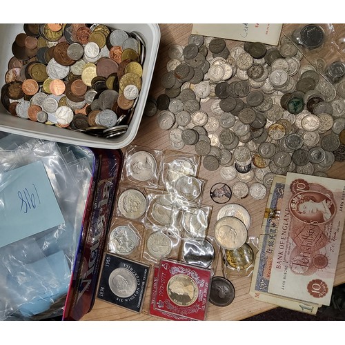 Coins and Notes - Bank of England Ten Shillings; cartwheel penny ...