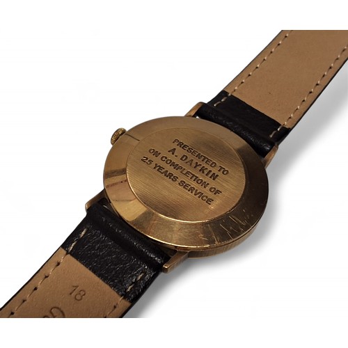 A 9ct gold Jean Renet gentleman's wrist watch, Swiss quartz movement ...
