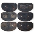 Railwayana - six cast iron D-type wagon plates, including 970346 ...