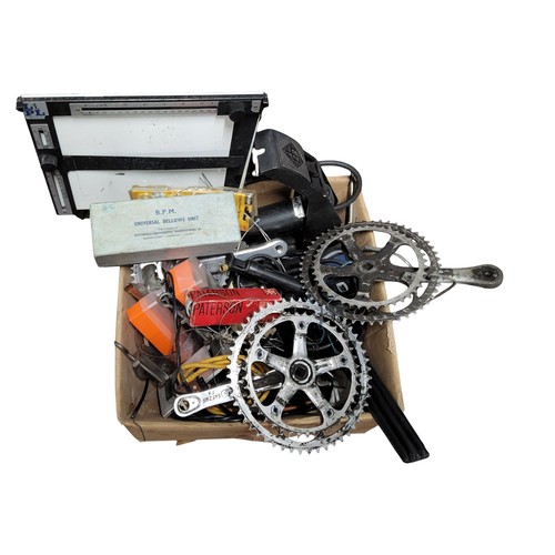 Bike/Cycle Parts - gear cogs, pump, breaks, screws, foot pump; etc