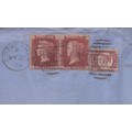 Stamps- A GB collection of covers with 1858 Penny red plates with ...