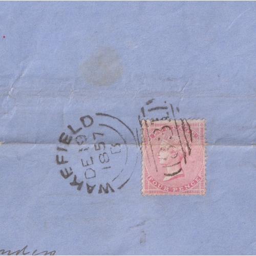 Stamps- A GB collection of covers with 1858 Penny red plates with ...