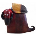 Govinder Nazran (1964-2008) a resin sculpture titled 'Dog Lover ...