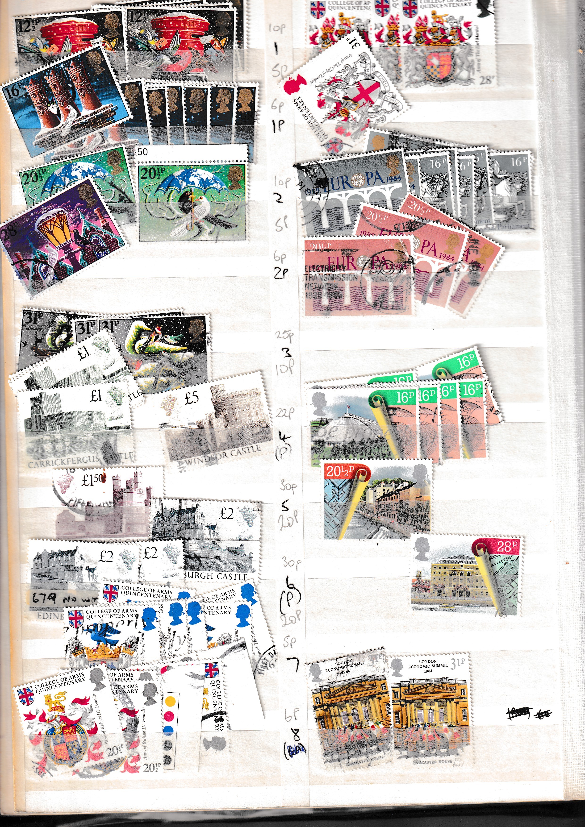 Philately-a 64 page stockbook of Queen Elizabeth commemoratives and ...