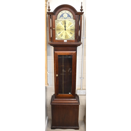 A 'Fenclocks' (Suffolk) reproduction longcase clock with moon-phase ...