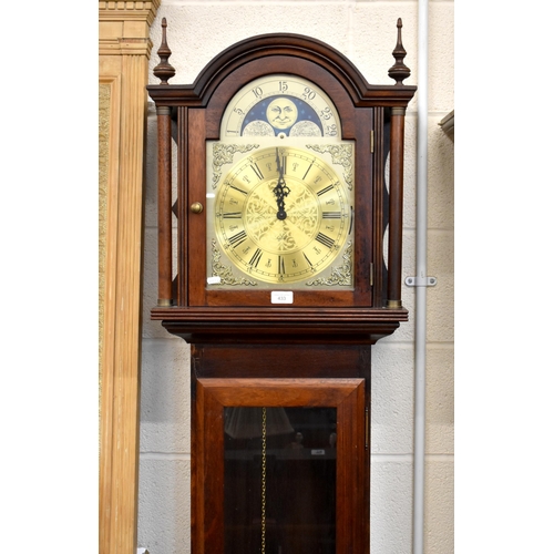 A 'Fenclocks' (Suffolk) reproduction longcase clock with moon-phase ...